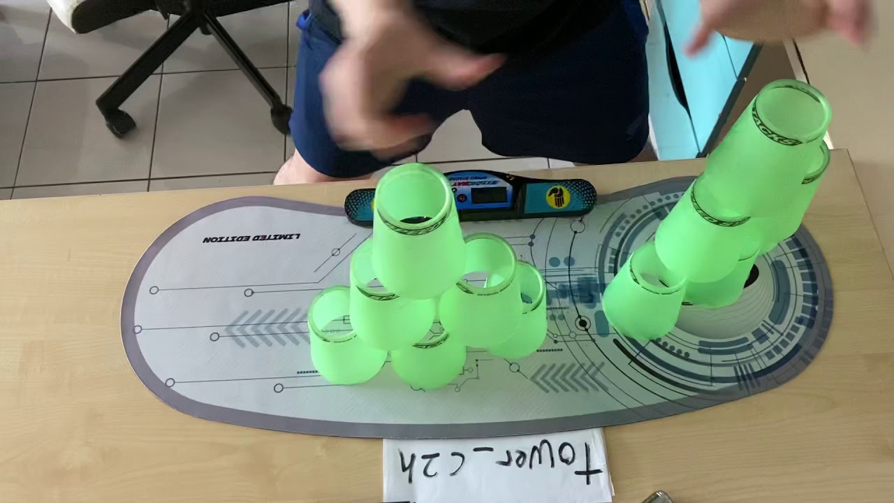 Sport Stacking cycle tower_c2h - YouTube