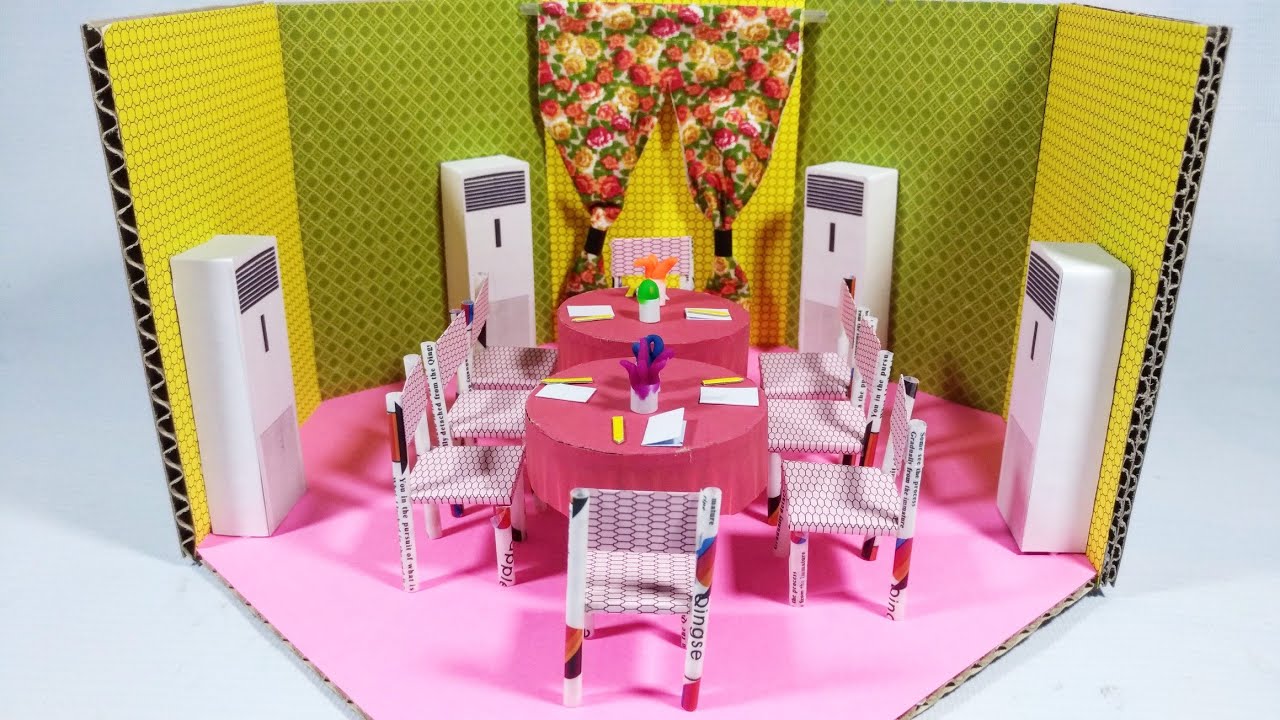 Parlor | DIY Cardboard | Small Room Parlor Miniature - YouTube