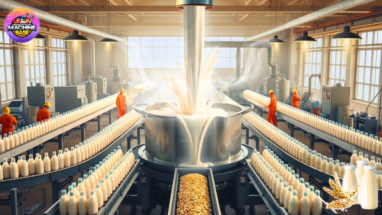 How Oat Milk Is Made In Factory l Oat Milk Factory Process - YouTube