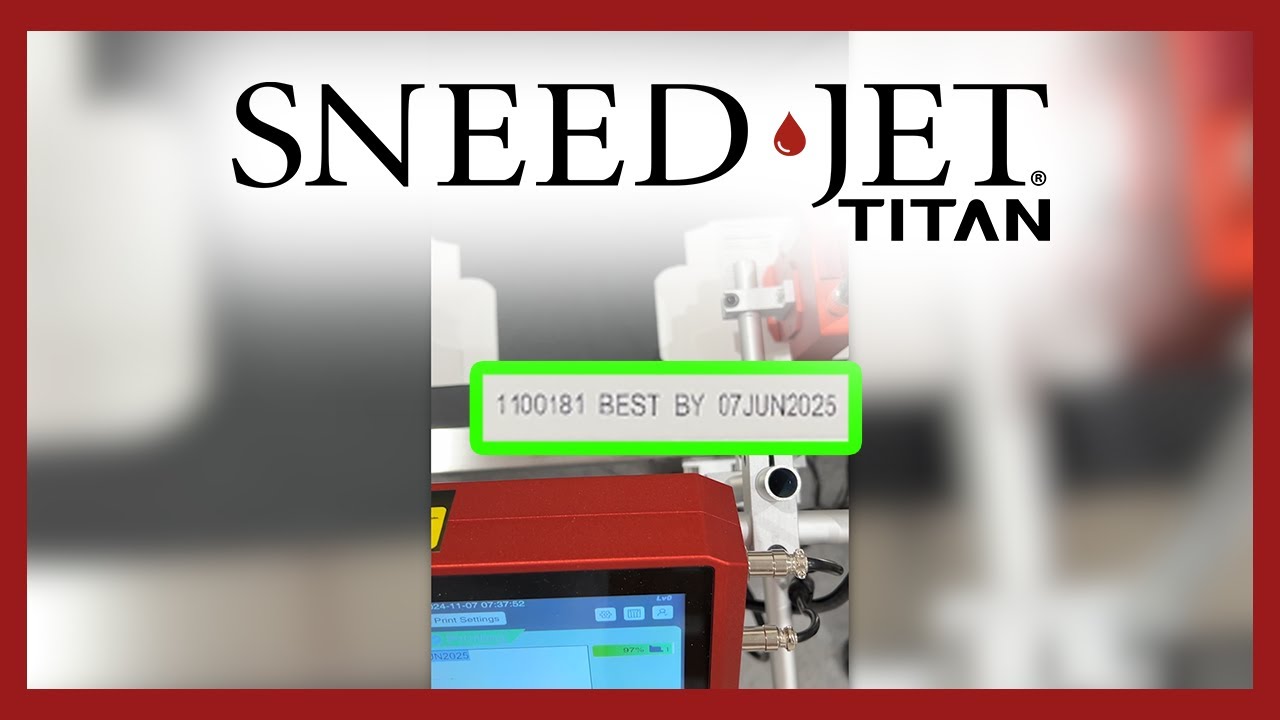 SNEED-JET® Titan Printing Date and Lot Codes on Flattened Boxes - YouTube