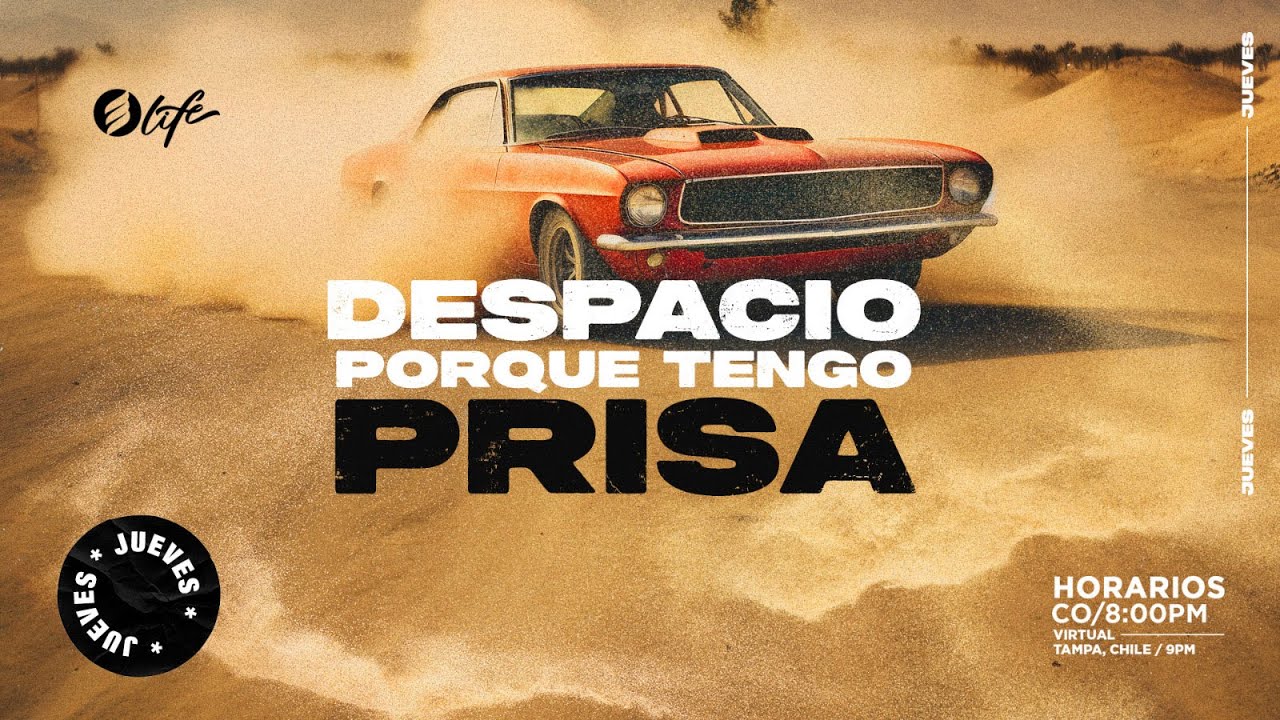 DESPACIO PORQUE TENGO PRISA - Pr. Danny Barragan - YouTube