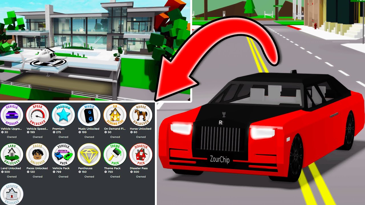 ALL THE GAMEPASSES IN BROOKHAVEN RP! - YouTube