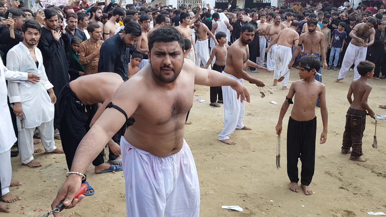 Zanjeer zani 10 muharram 2019 haidery group chawinda - YouTube