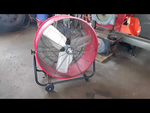 Rural King drum fan - YouTube