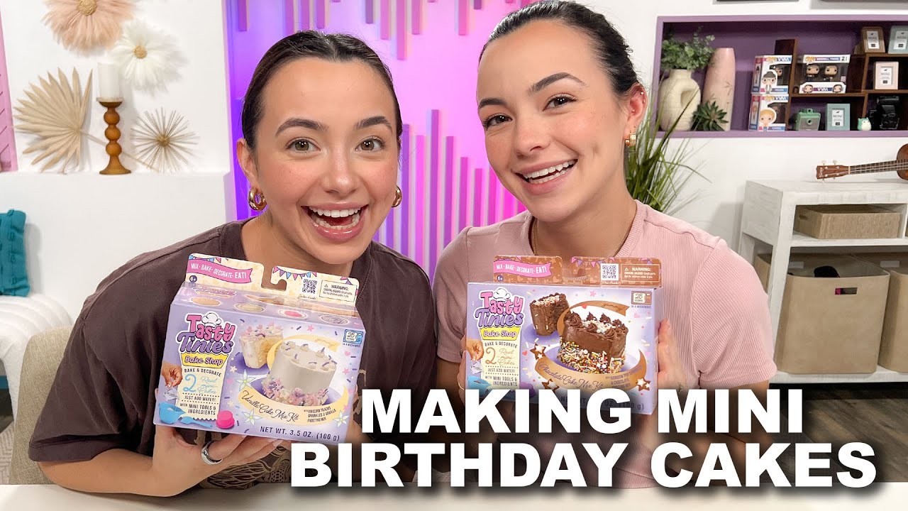 Making Mini Birthday Cakes for OUR BIRTHDAY! - YouTube