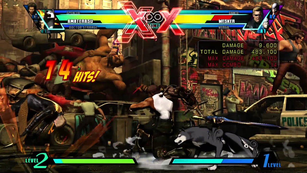 UMvC3 - Amaterasu Midscreen Combo #1 (w/ Spencer Armor Piercer) - YouTube