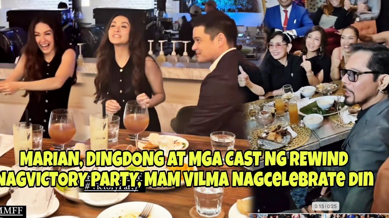 MARIAN, DINGDONG AT MGA CAST NG REWIND NAGVICTORY PARTY, MAM VILMA ...