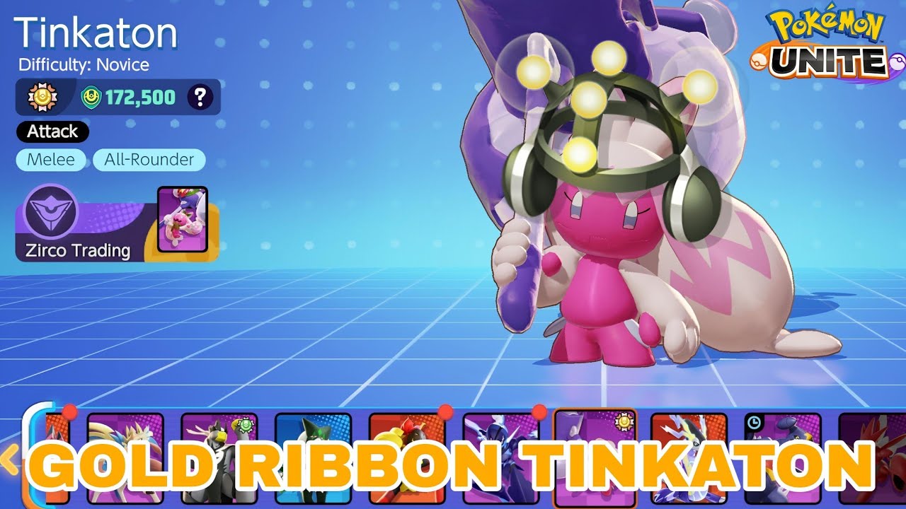 GOLD RIBBON TINKATON + EXP SHARE POKEMON UNITE INDONESIA - YouTube