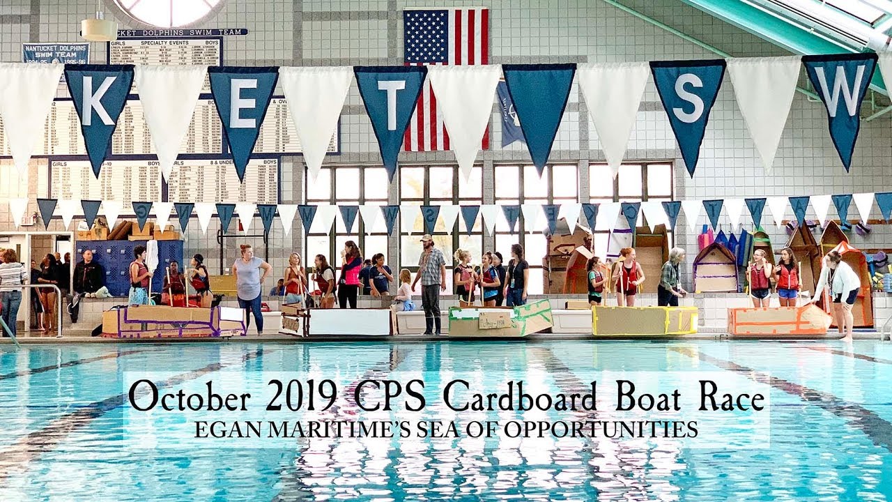 2019's CPS Cardboard Boat Race at the Nantucket Community Pool - YouTube
