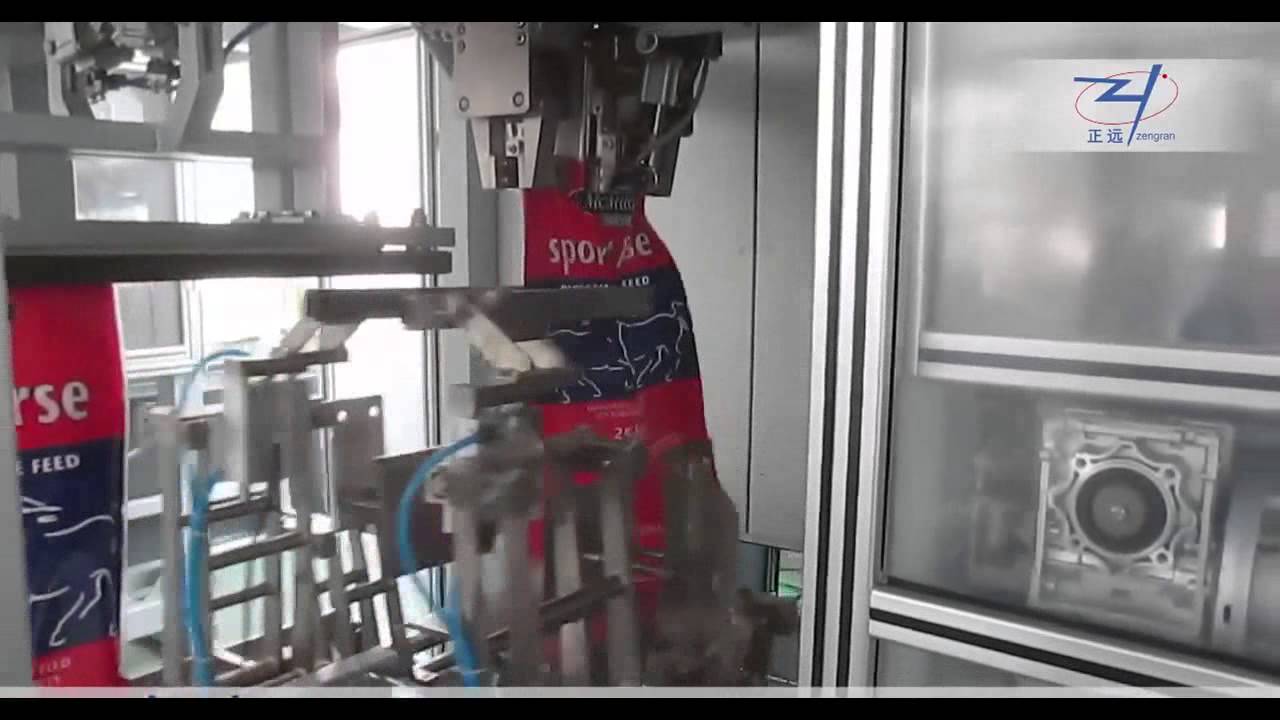 fireproof material packing machine - YouTube