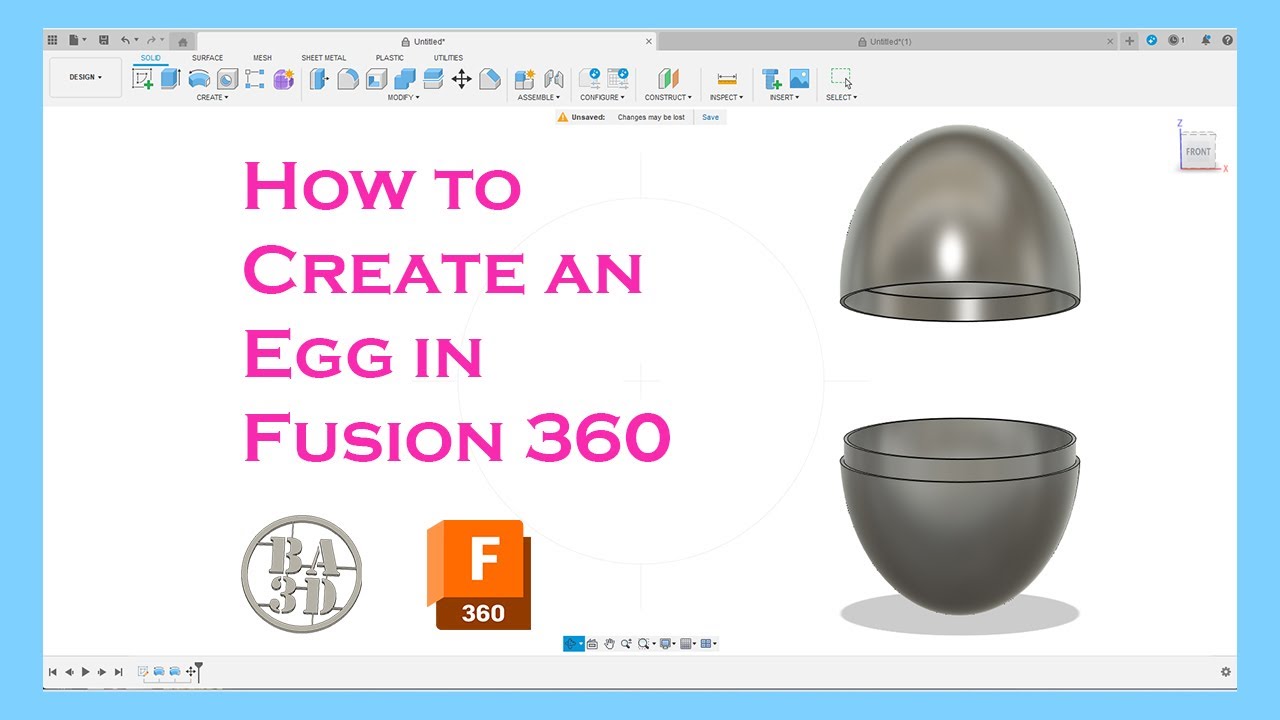 Fusion 360 Egg Design Made Simple: Sketch And Revolve Tutorial - YouTube