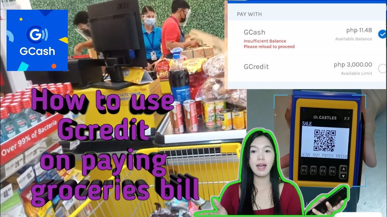 HOW TO USE GCREDIT ON PAYING GROCERIES BILL - YouTube