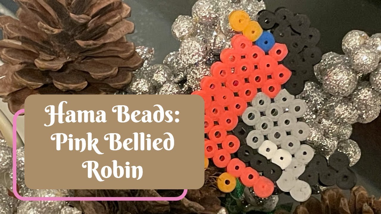 Hama Beads: Pink Bellied Robin - YouTube