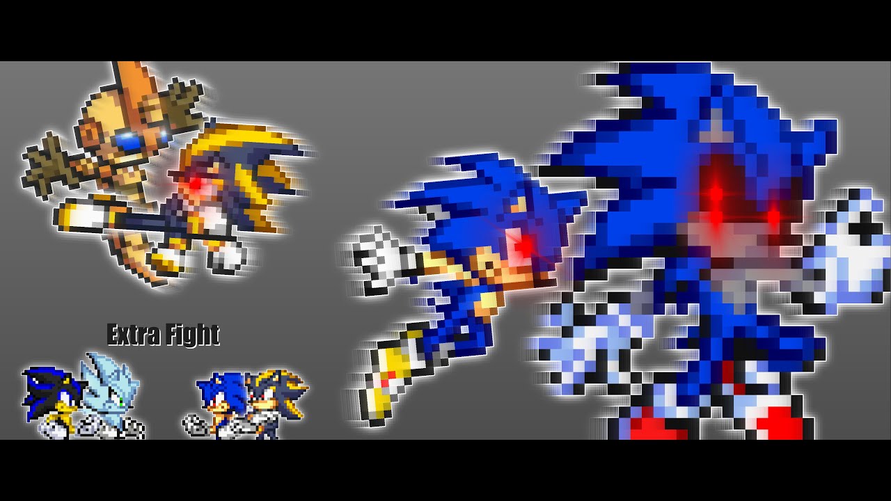 Decoy Sonic & Emerl VS Android Sonic & Android Shadow (A Extra Fight ...