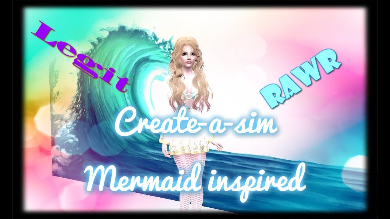The sims 3 Create-a-Sim Mermaid Inspired - YouTube