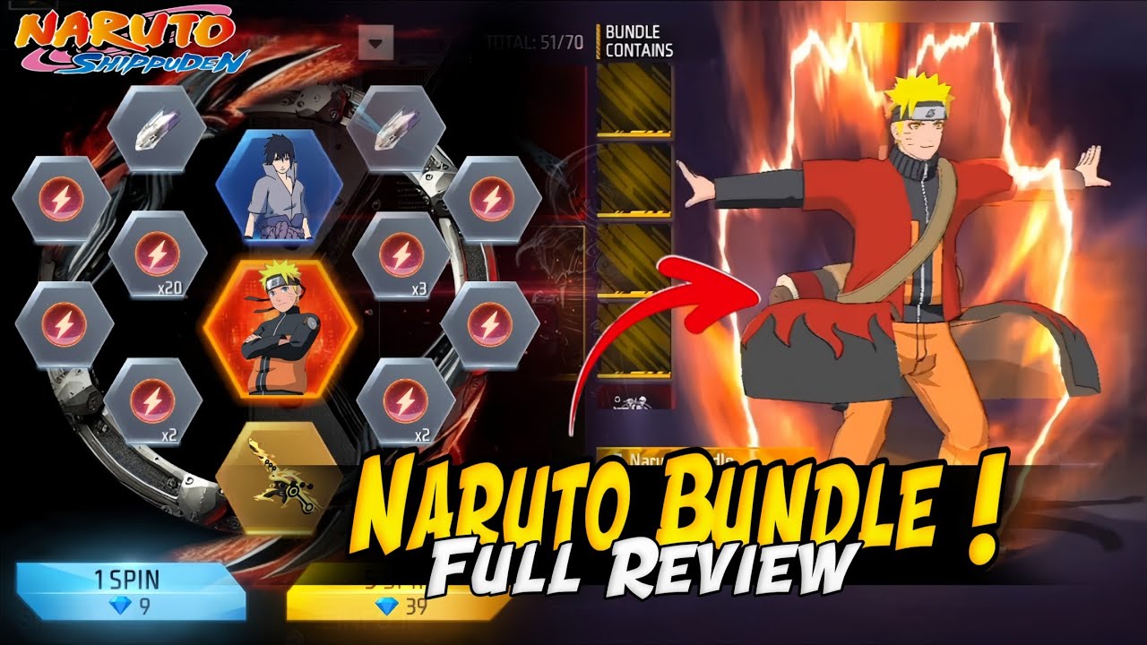 Naruto Bundle In Free Fire | Ff x Naruto | Naruto Look Changer Free ...