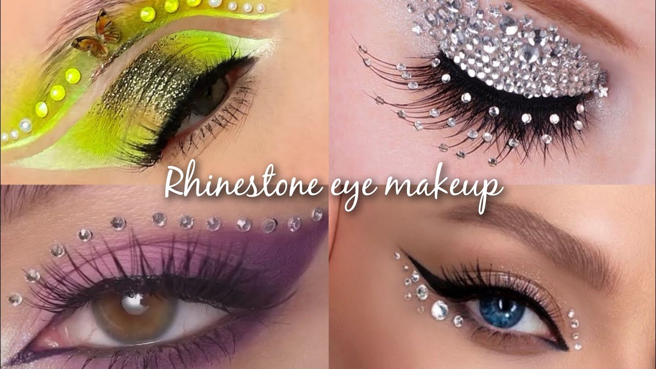 #rhinestone eye makeup looks ideas #life with Munam 💚 - YouTube