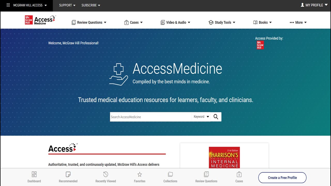 Access-맥그로힐 AccessMedicine 간략 개요와 특징 by McGraw Hill - YouTube