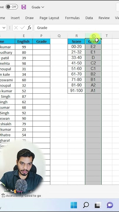 HOW TO GRADE STUDENTS USING MS EXCEL | Vlookup to calculate grades | COMPUTE GRADES - YouTube