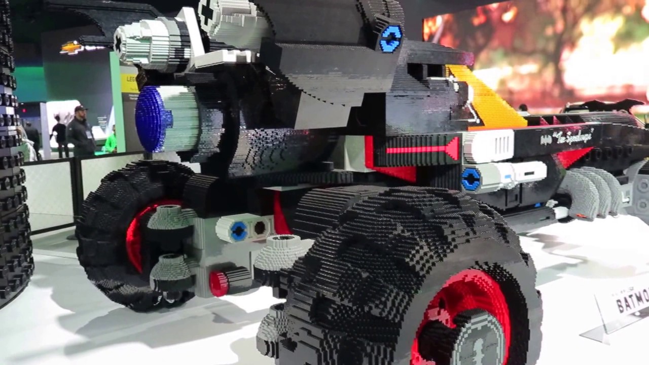 "The Lego Batman Movie" Drives A Monster Chevy Lego Batmobile to ...