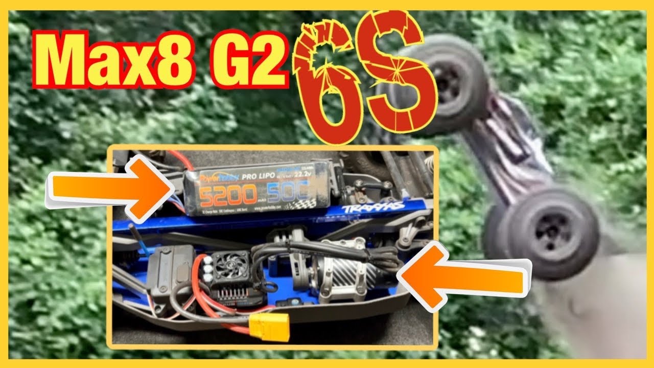 Hobbywing Max8 G2 in Sledge on 6S - YouTube