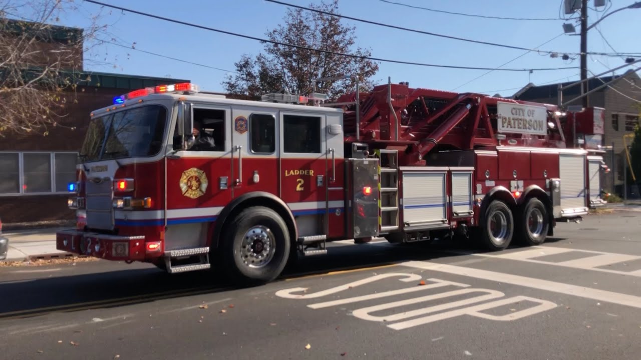 Paterson NJ Fire Department Engine 4, Ladder 2 and Battalion 3 ...