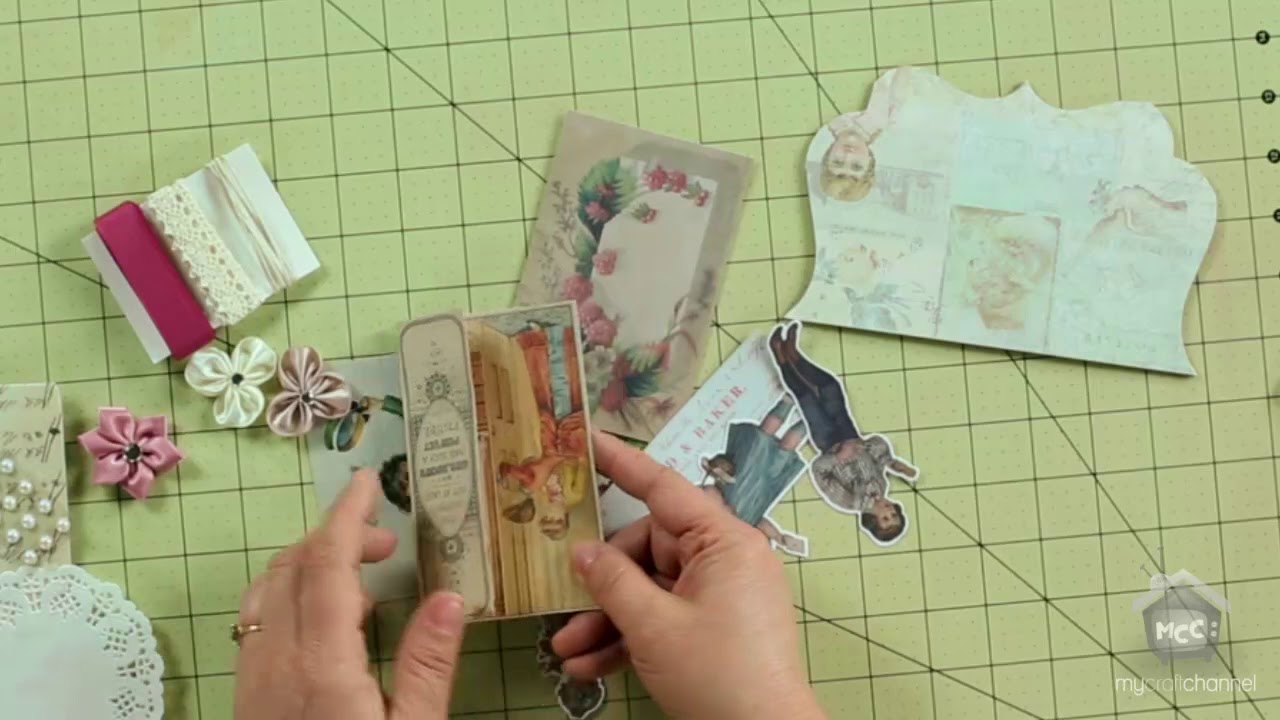 Vintage Chipboard Ephemera Banner Melissa Frances - YouTube