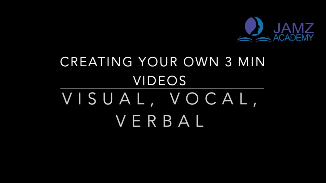 The 3Vs VISUAL, VOCAL, VERBAL - YouTube