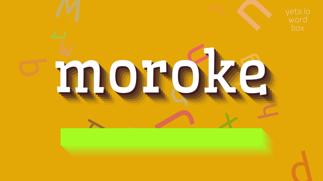 How to say "moroke"! (High Quality Voices) - YouTube