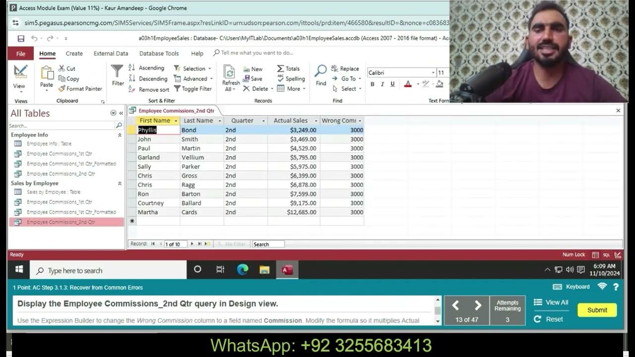 MS Access Module 1 and 2 Exam | SAM Cengage Course ...