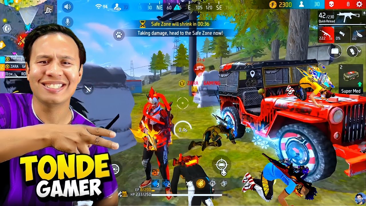 TONDE GAMER And Biggest YouTuber 🤯 Zara Gaming Live Gameplay *Must ...