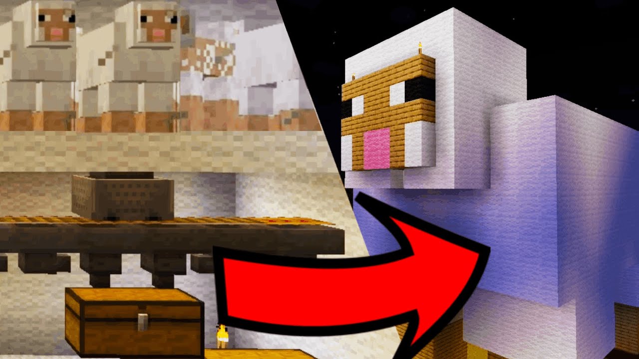 I built a wool farm inside a giant sheep in Minecraft - YouTube