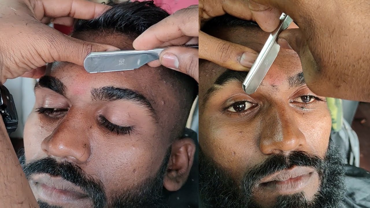 Eyebrow haircut training - YouTube