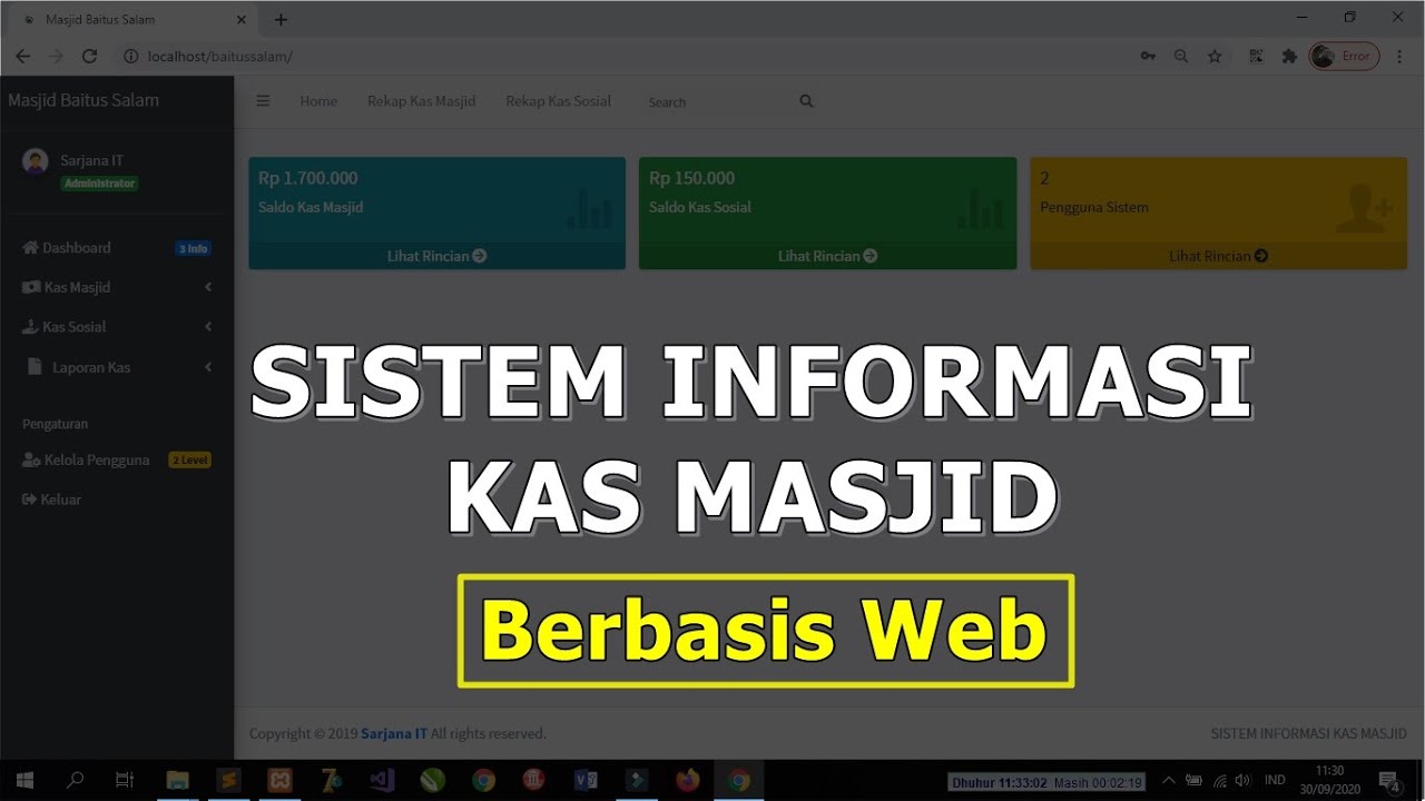 Aplikasi Sistem Informasi Kas Masjid Berbasis Web - YouTube