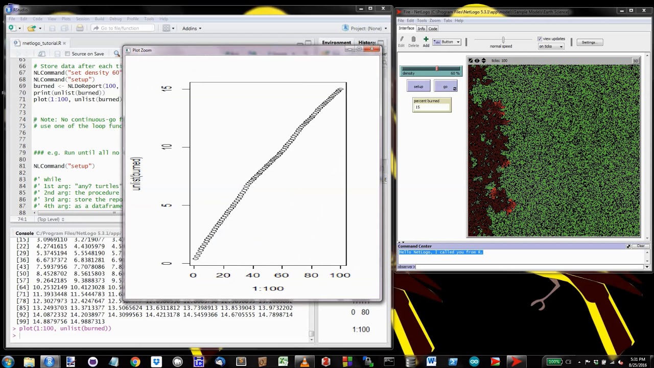 RNetlogo demo / tutorial - YouTube