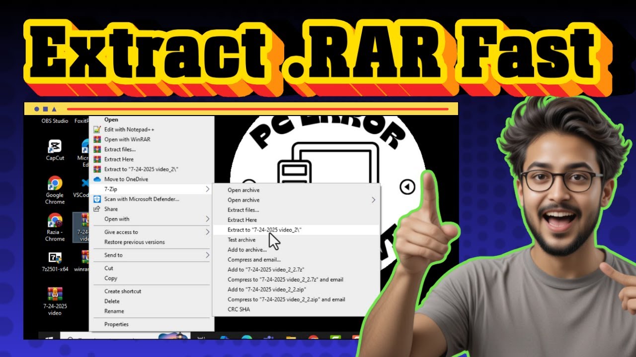 How To Extract a .RAR File Using 7-Zip | Quick & Easy Guide (2025 ...