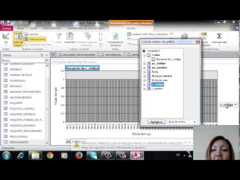 Cómo crear una consulta y su gráfica en Access 2010 - YouTube