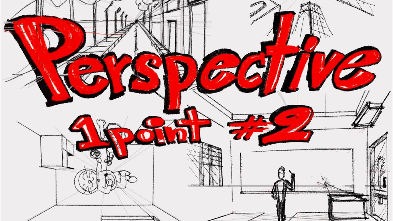 Perspective 1 point #2, ฝึกวาดภาพเปอร์สเป็คทีฟ 1 จุด #2 - YouTube