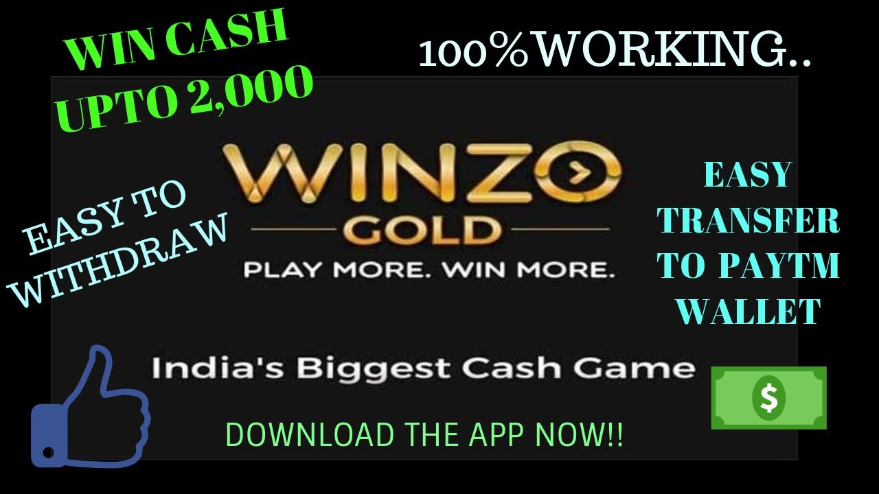 || WINZO GOLD APPLICATION || PLAY GAMES AND EARN UPTO 2,000| BEST ...