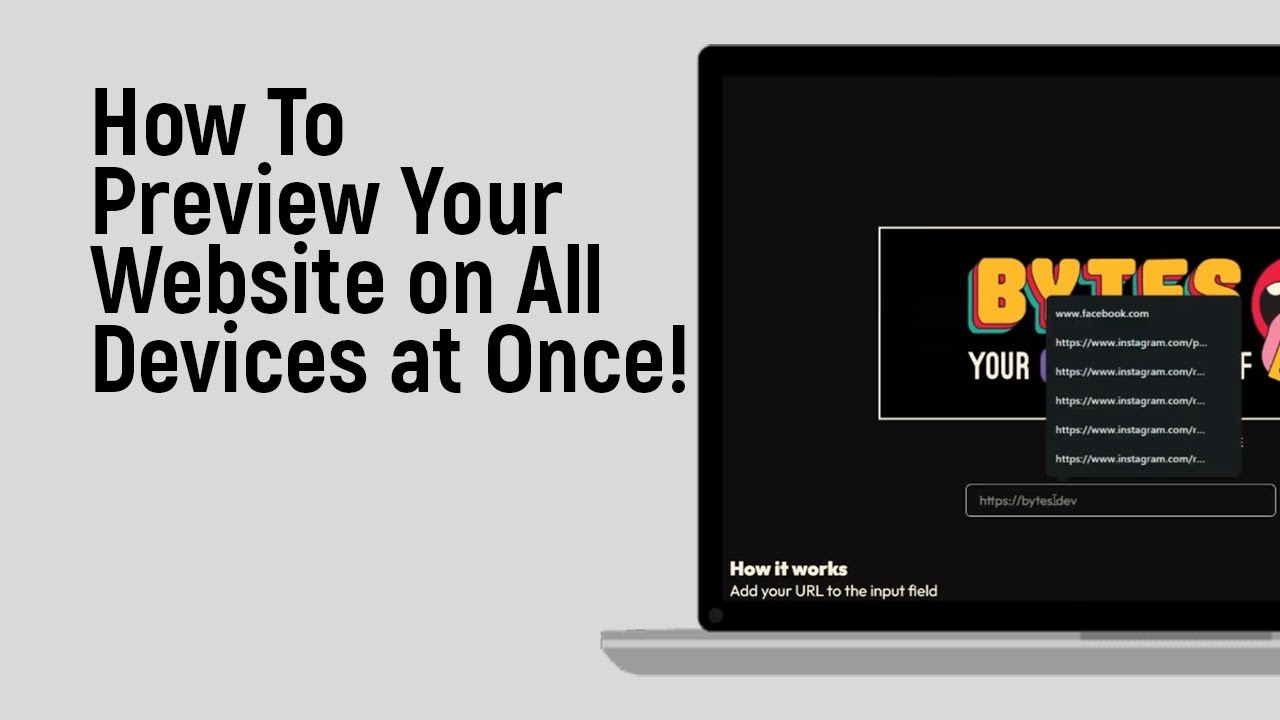How to Preview Your Website on All Devices at Once [easy] - YouTube