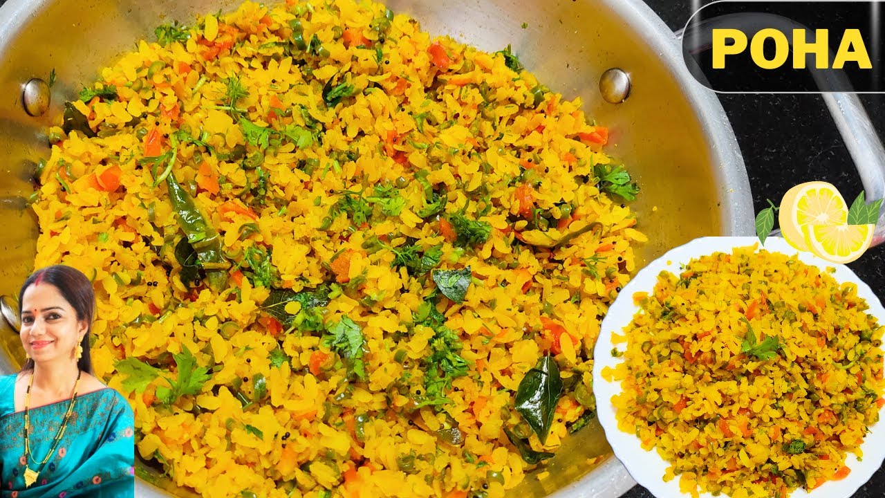 Poha Recipe - No Onion No Garlic I Healthy Breakfast Recipe I How to ...