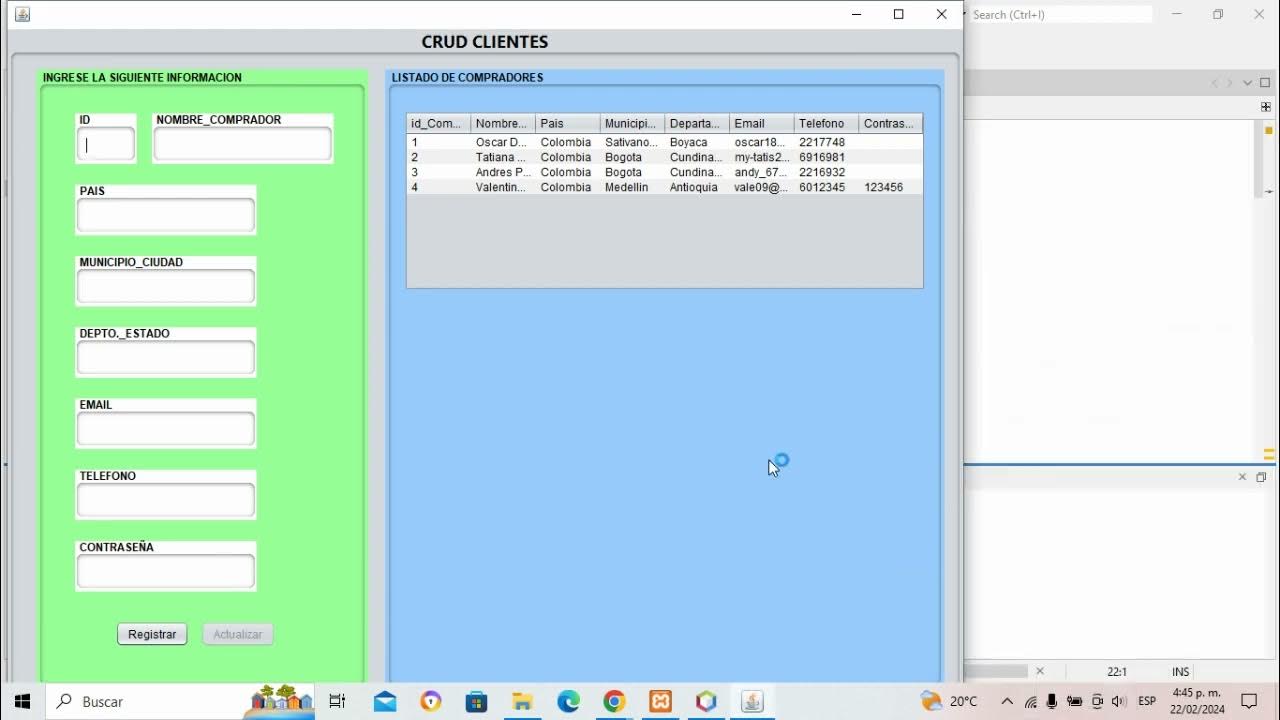 Evidencia CRUD JAVA + MySQL en Netbeans - YouTube