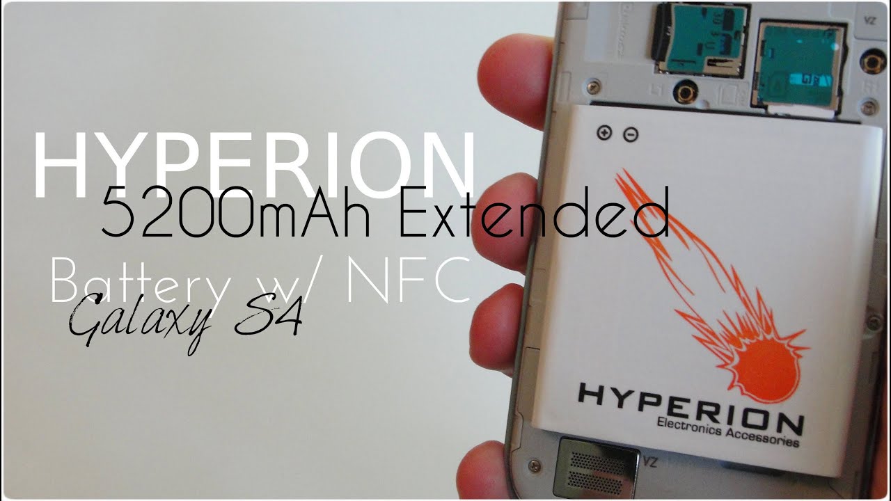 5200mAh GS4 Hyperion Extended Battery with NFC for the Samsung Galaxy ...