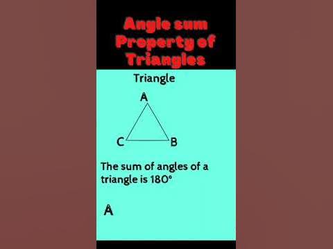 Angle Sum Property of Triangles - YouTube