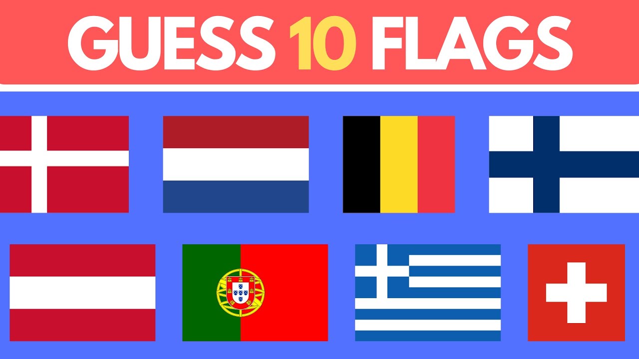 Guess The Flag Quiz 🚩 | 10 Countries Flag Quiz | PART 2 - YouTube