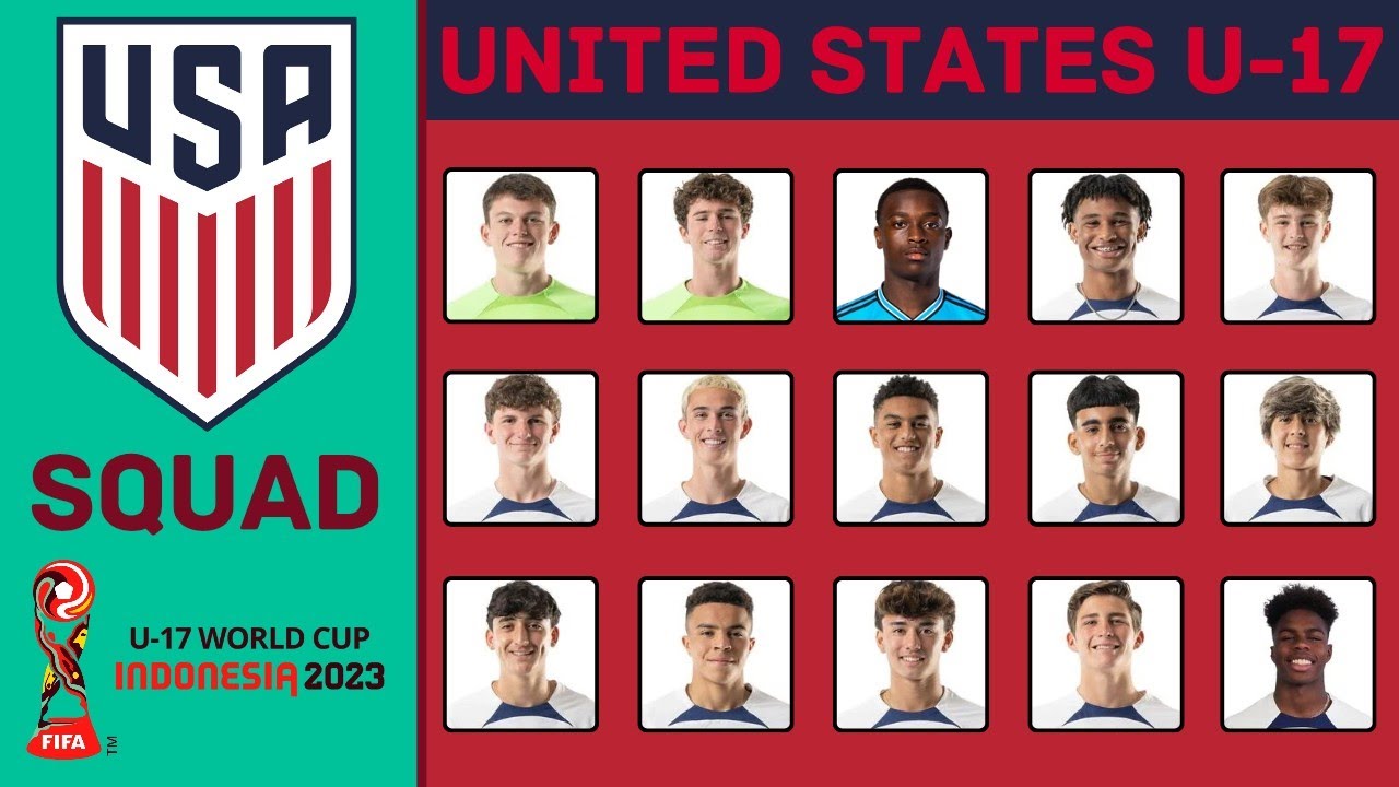 UNITED STATES U-17 Official Squad FIFA U-17 World Cup Indonesia 2023 ...