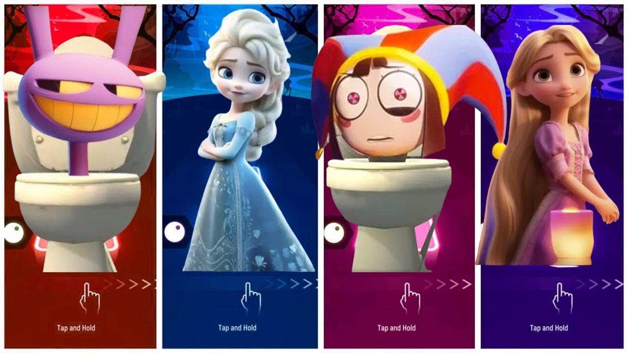 SKIBIDI JAX VS ELSA VS SKIBIDI POMNI VS RAPUNZEL - YouTube