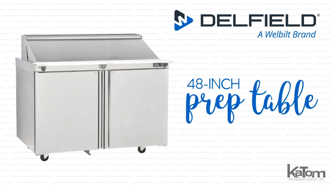 Delfield 48-in. Sandwich/Salad Prep Table (4448NP-12) - YouTube