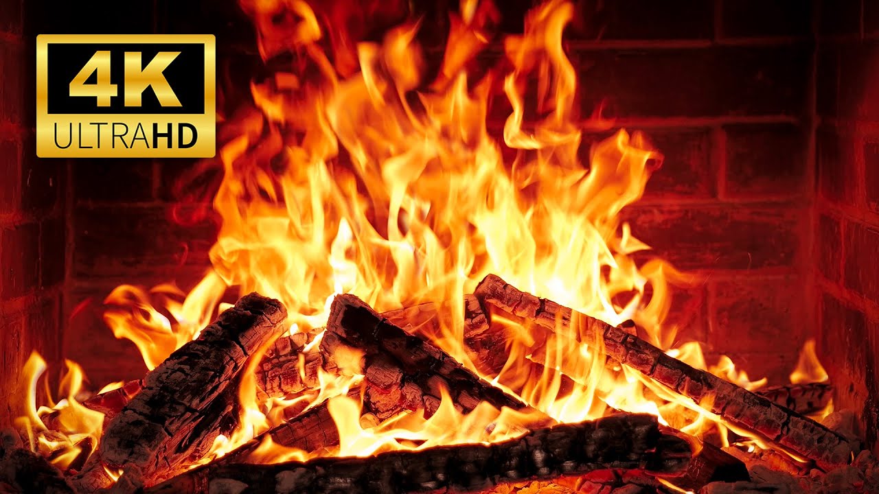 🔥 Relaxing Fireplace 4K with Crackling Fire Sounds for Ultimate Comfort ...