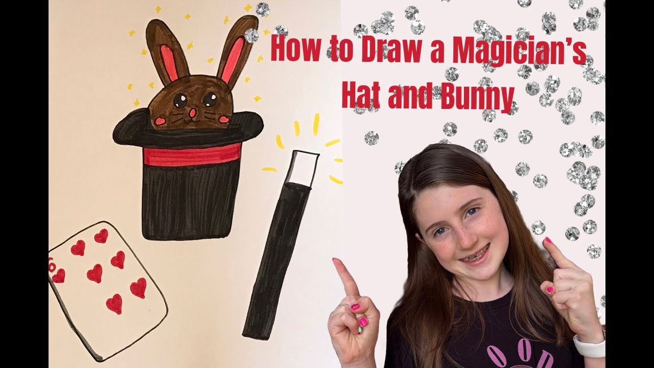 How to Draw a Magician's Hat and Bunny - YouTube